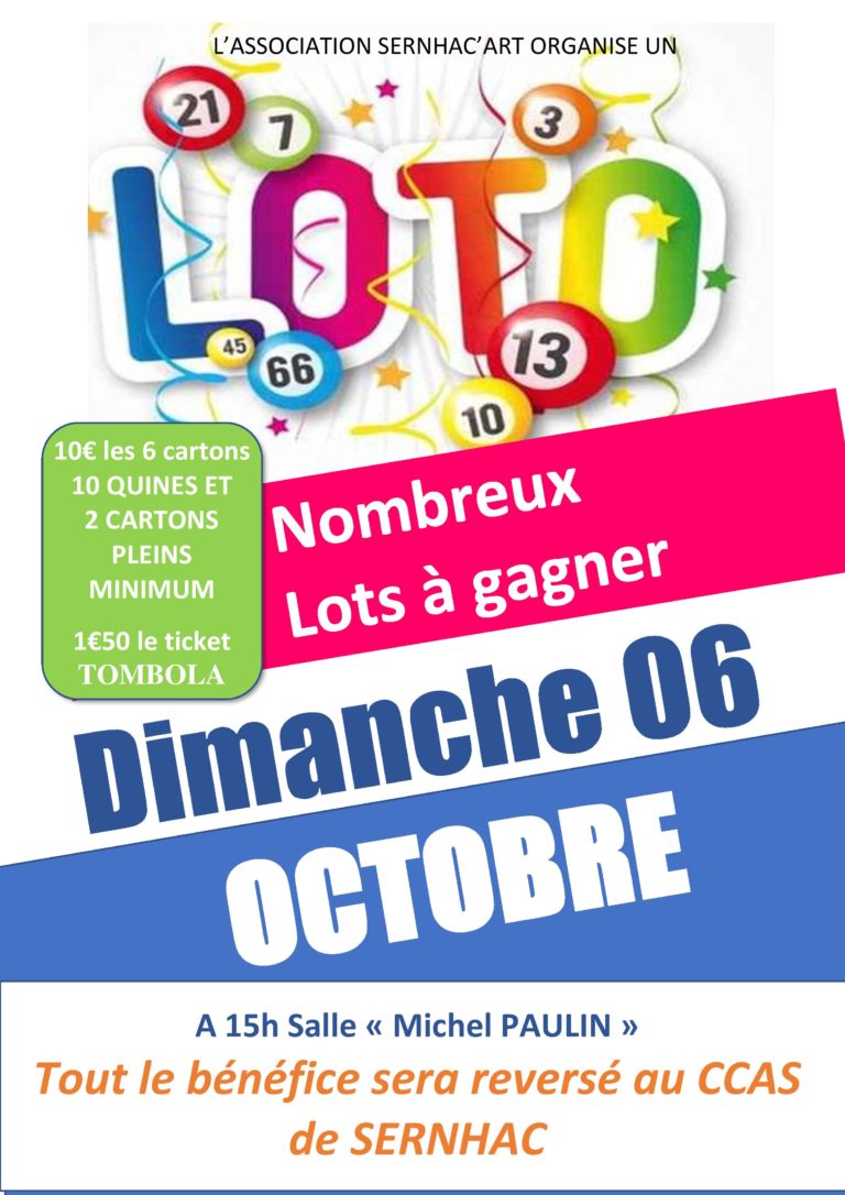 LOTO au profit du CCAS - Mairie de Sernhac