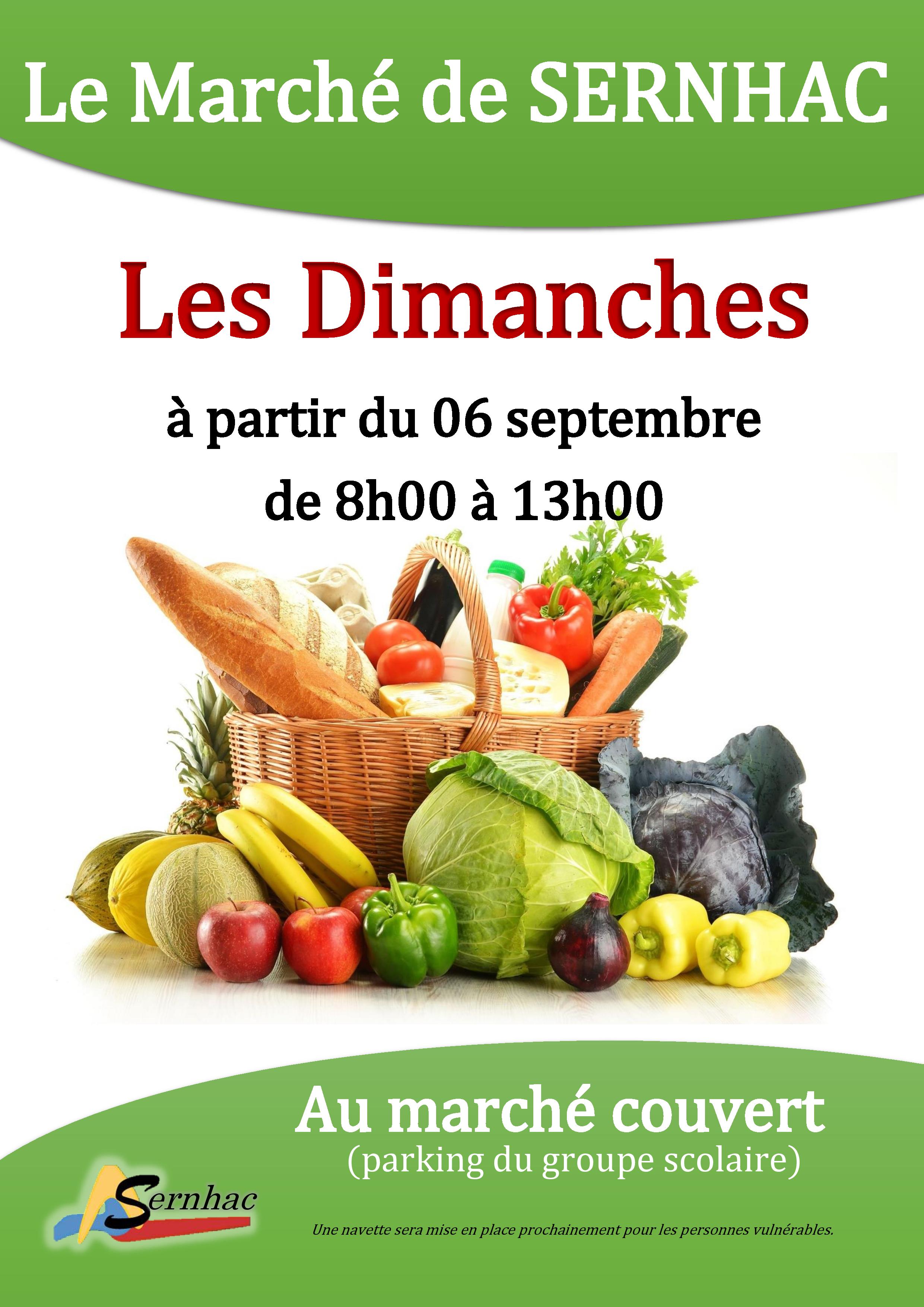 14 août – COMMUNICATION – Marché hebdomadaire - Mairie de Sernhac